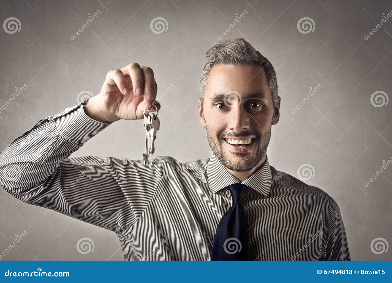 Man with keys stock photo. Image of real, smile, keys - 67494818