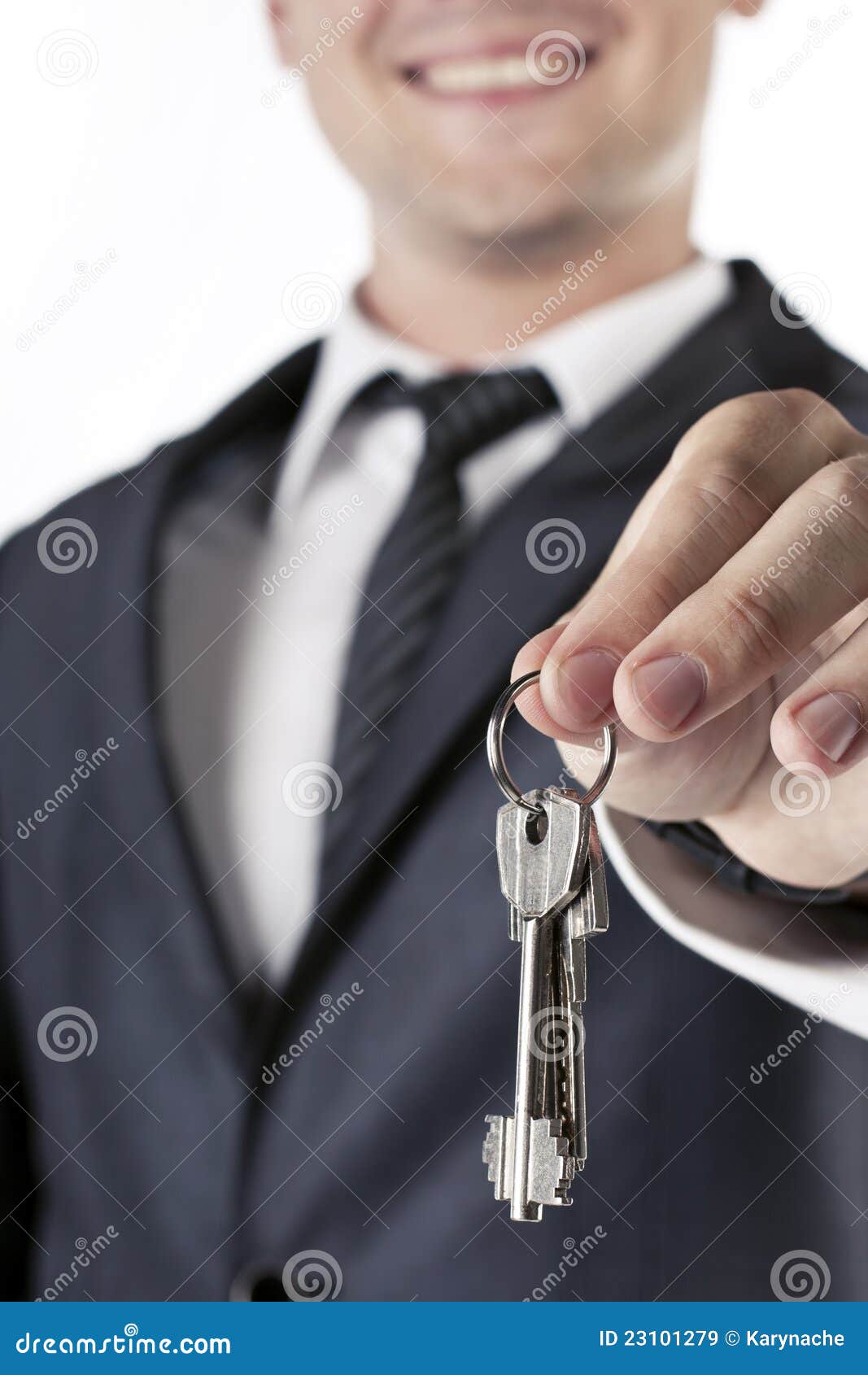 Man with keys in hand stock image. Image of agent, background - 23101279