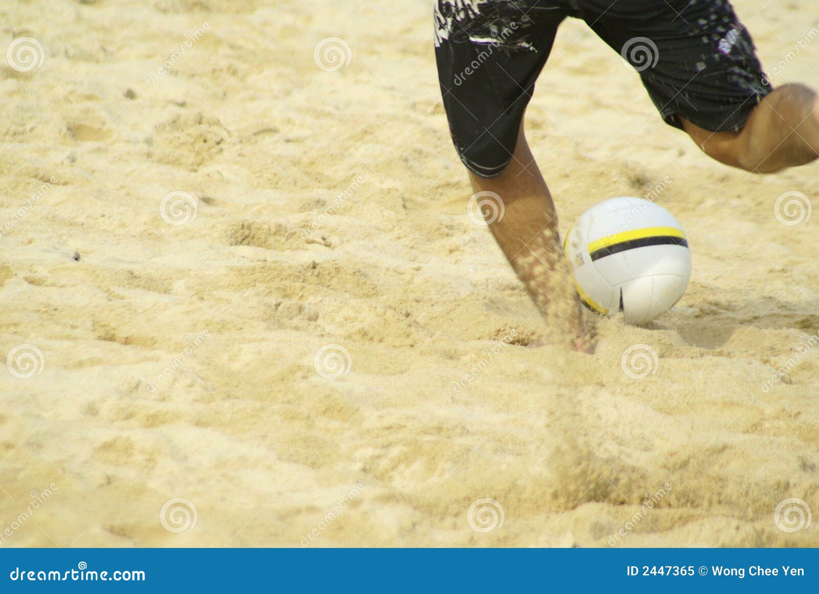 Man kicking beach ball stock image. Image of sports, football - 2447365