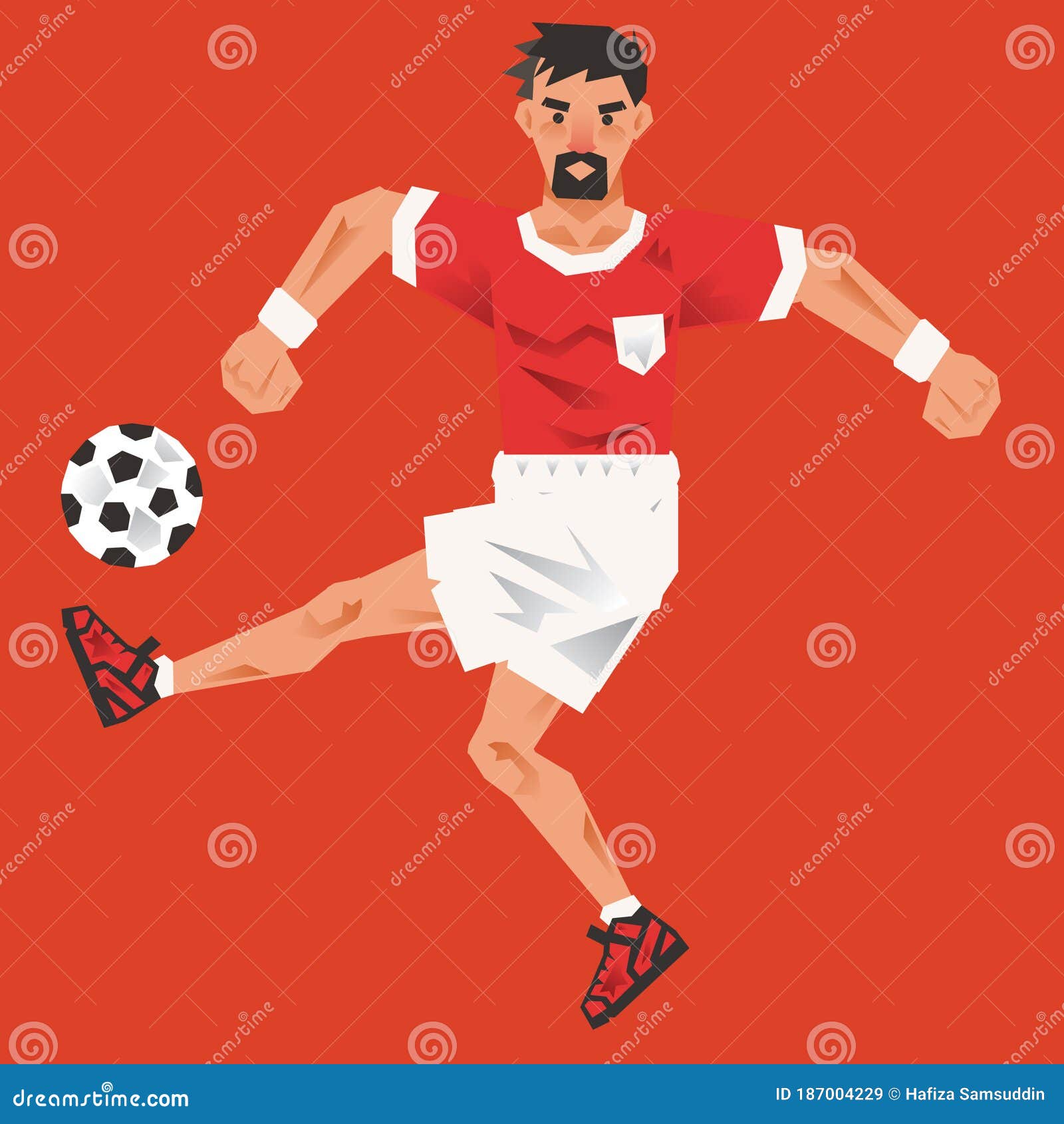 Kid Boy Kicking Football Cartoon | CartoonDealer.com #290247855