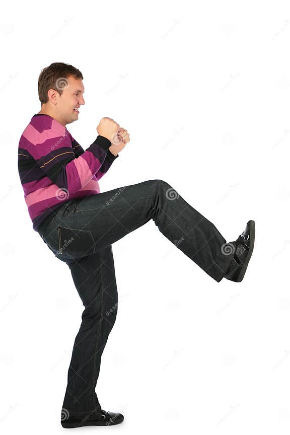 Man kicks by leg stock photo. Image of fight, person, male - 8148326