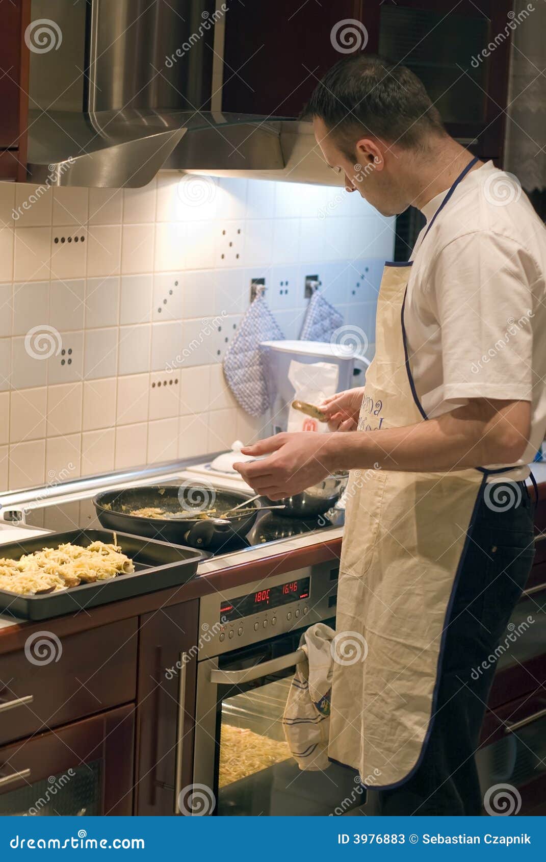 Man in kitchen stock image. Image of caucasian, display - 3976883
