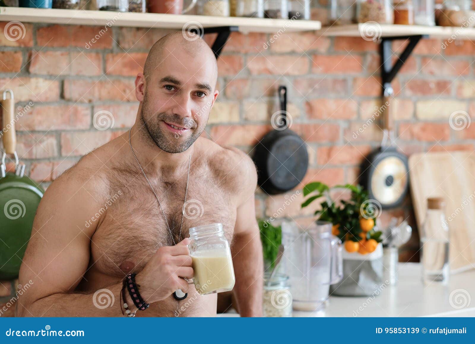 Man at kitchen stock image. Image of male, face, kitchen - 95853139