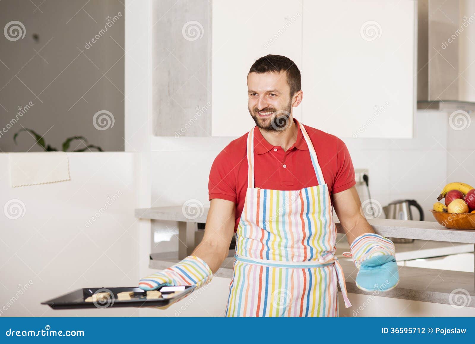 Man in kitchen stock photo. Image of domestic, preparing - 36595712