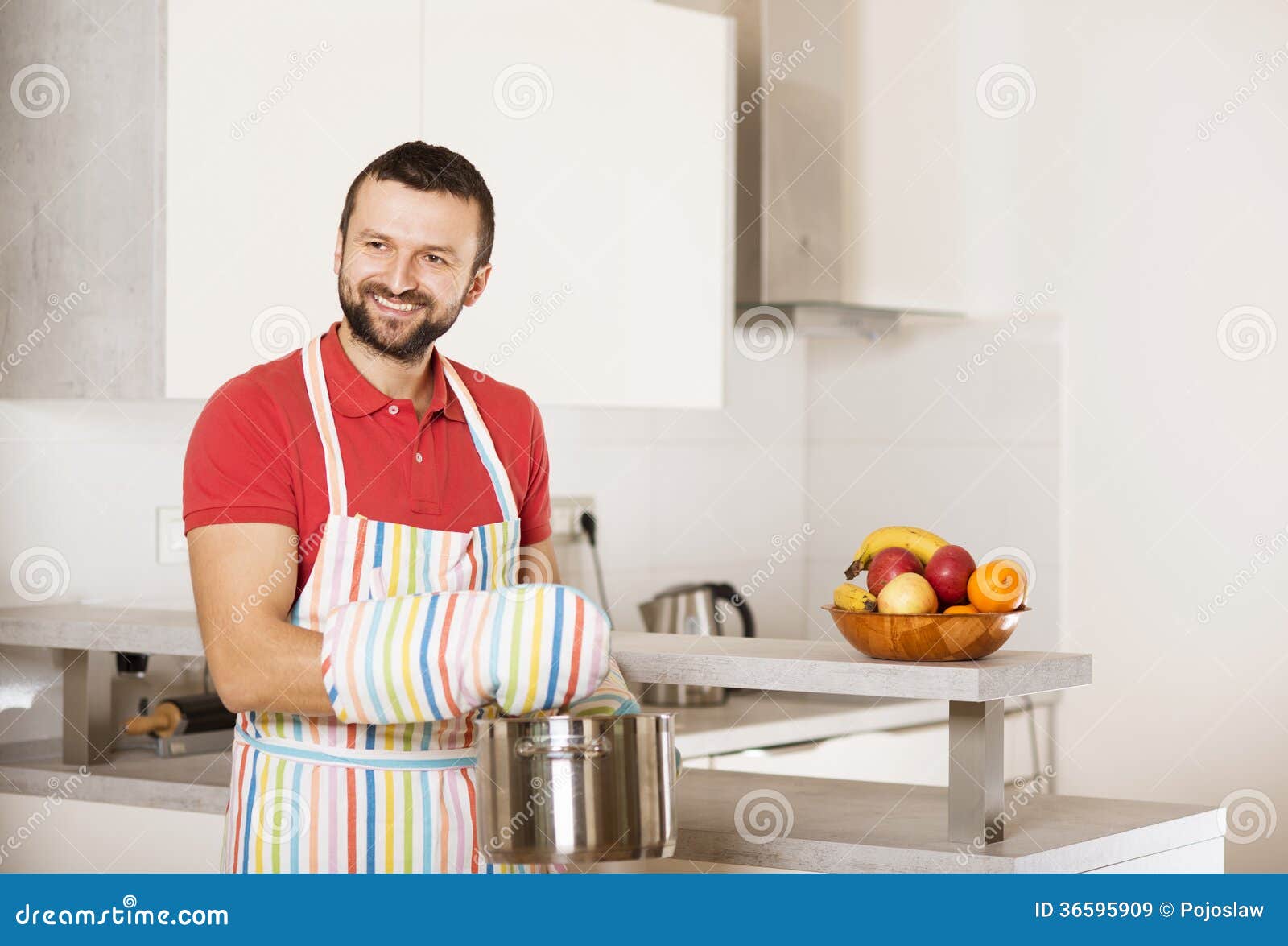 Man in kitchen stock image. Image of caucasian, preparation - 36595909