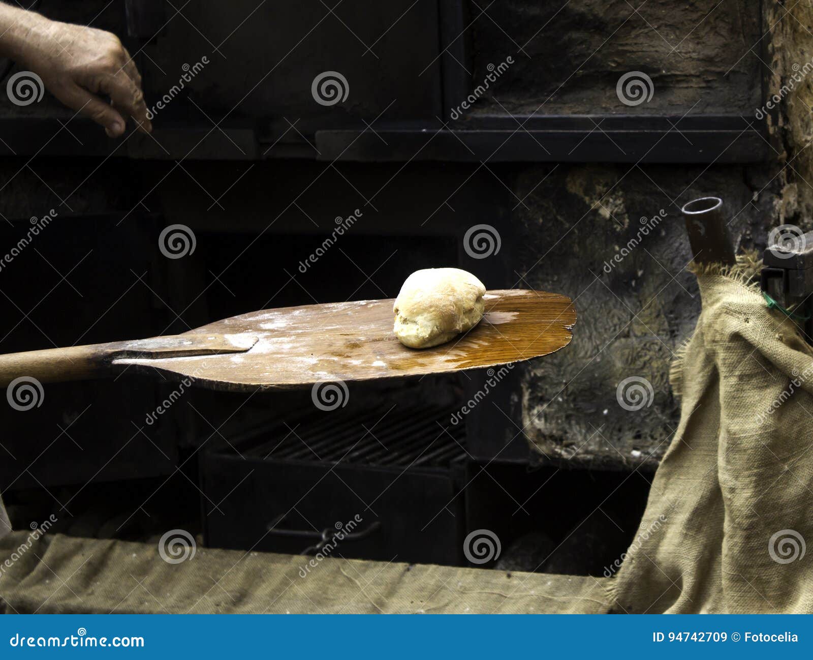 Man kneading bread stock image. Image of board, baking - 94742709