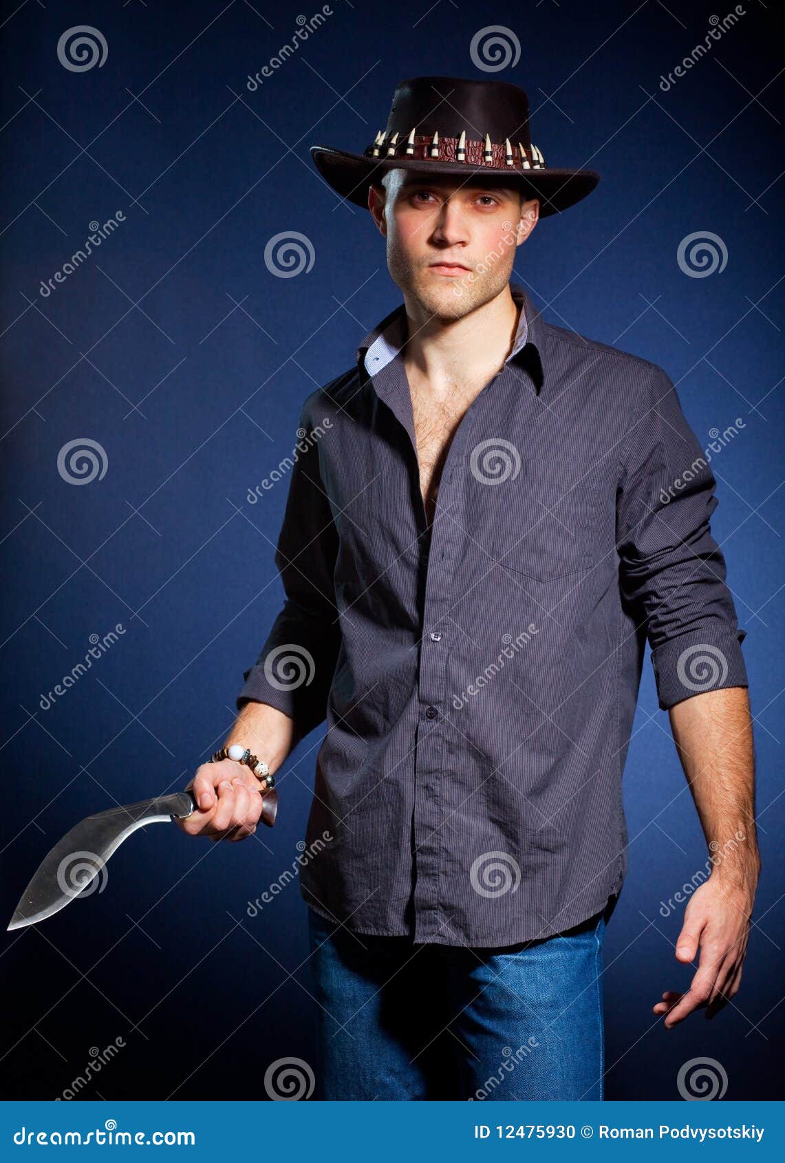 Man with a knife stock photo. Image of malicious, mischief - 12475930