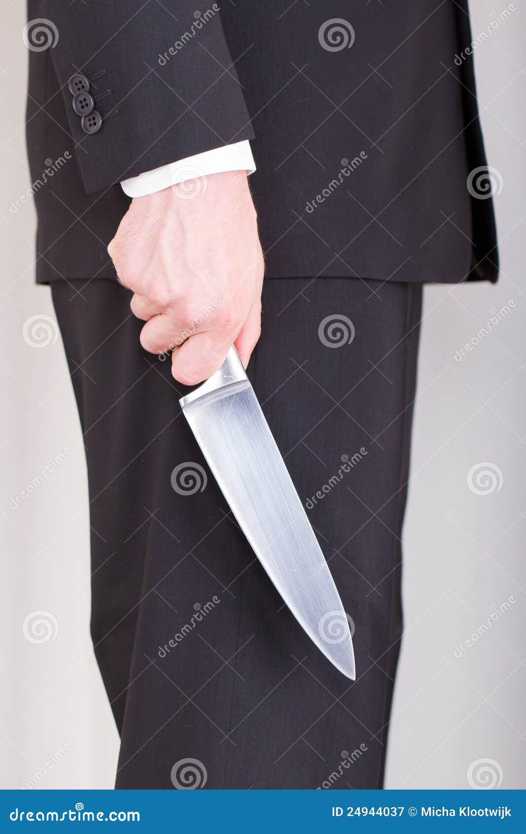 Man with Knife, Business Suit Stock Image - Image of offender ...