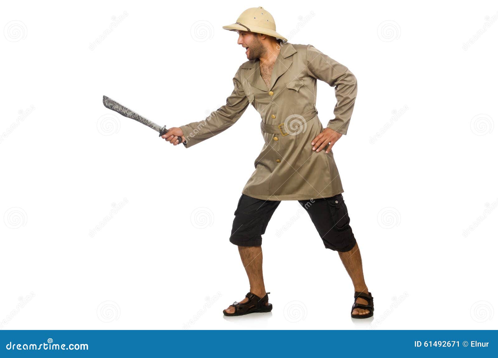 The Man with Knife Isolated on White Stock Image - Image of cutting ...