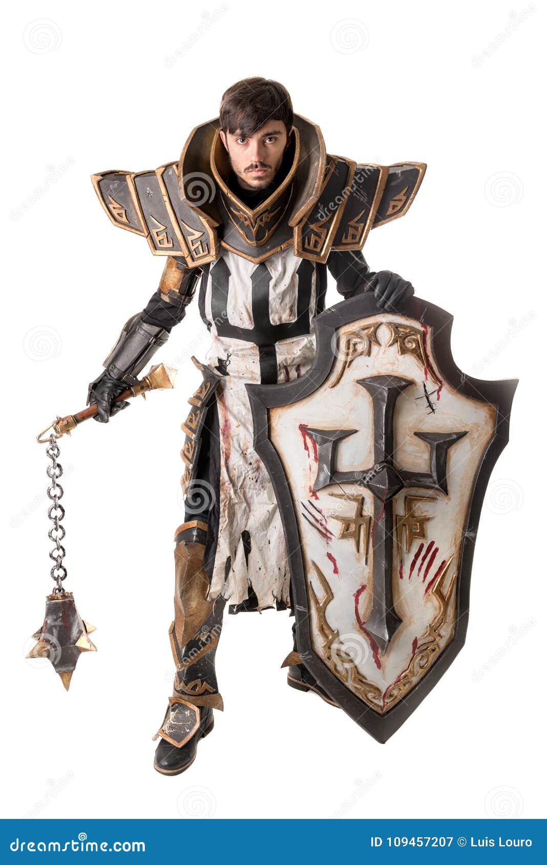 Man with knight costume stock image. Image of knight - 109457207