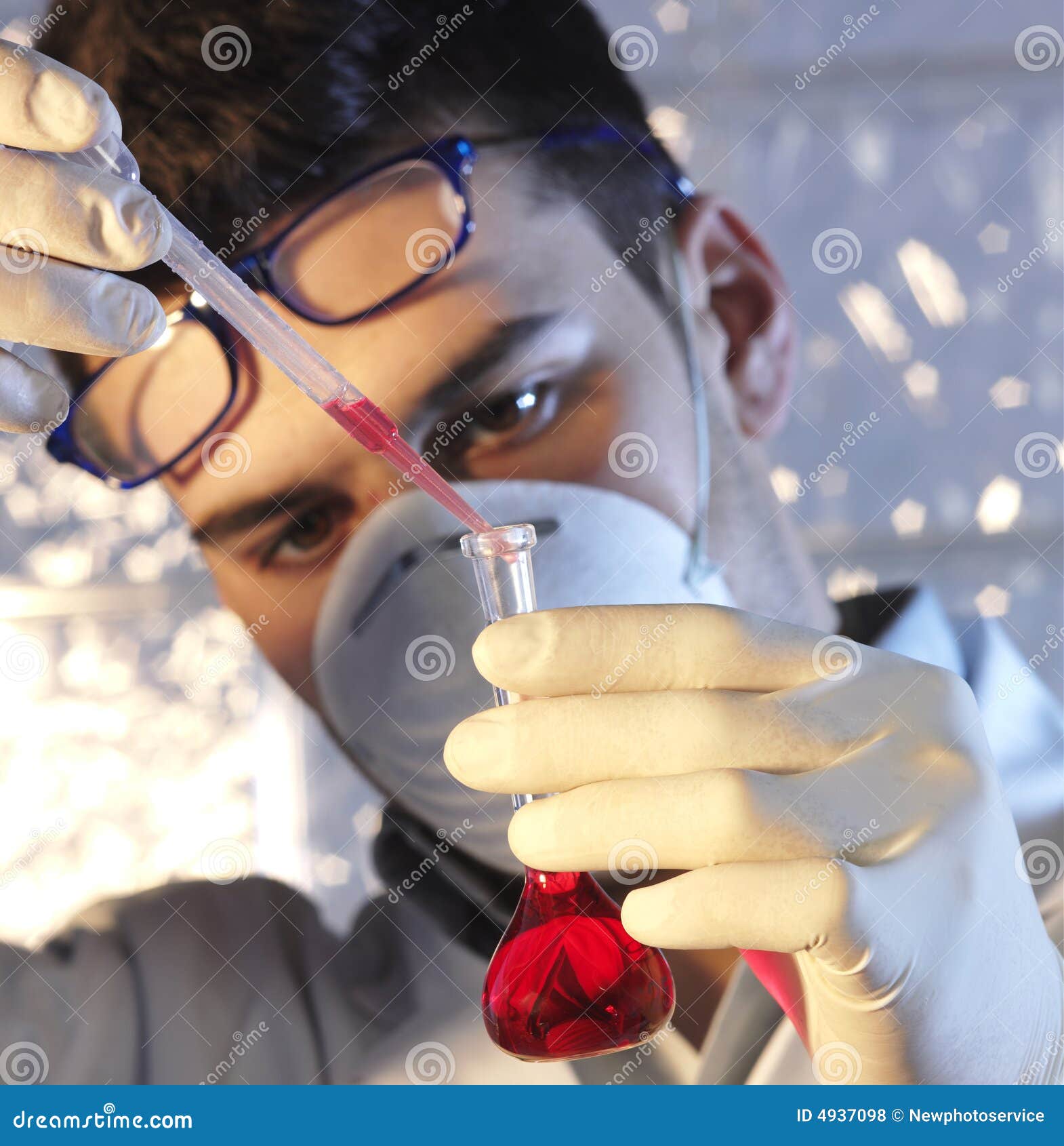 Man in the laboratory stock photo. Image of hand, eyewear - 4937098