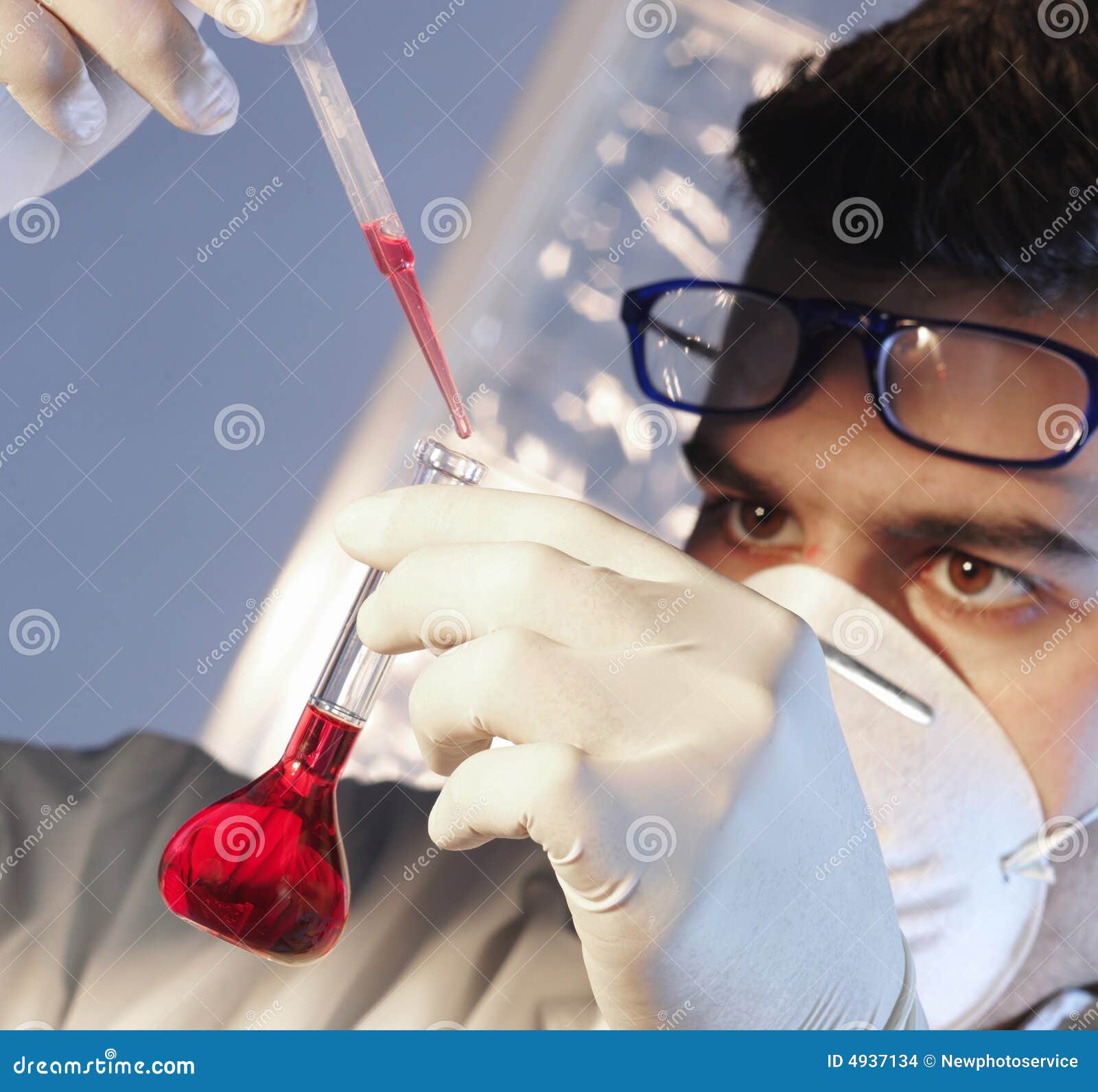 Man in the laboratory stock photo. Image of science, glasses - 4937134