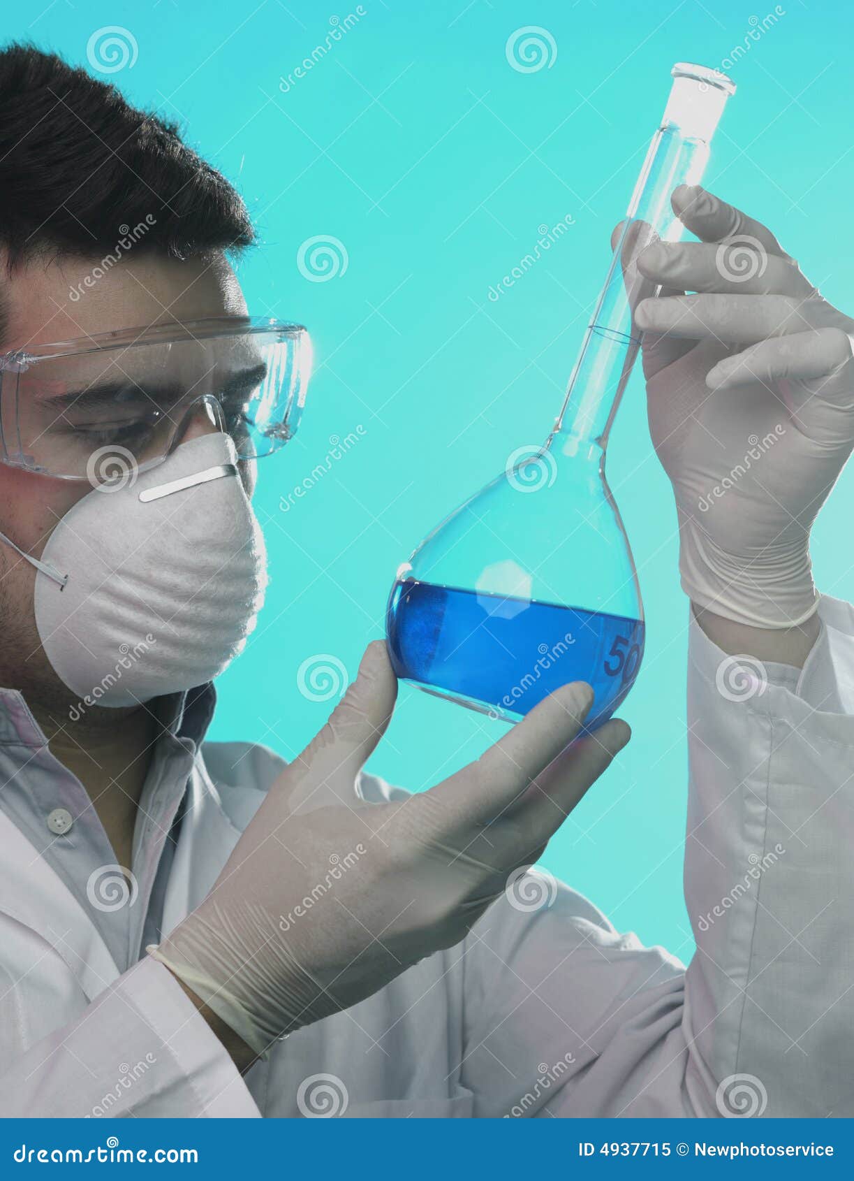 Man in the laboratory stock image. Image of professional - 4937715