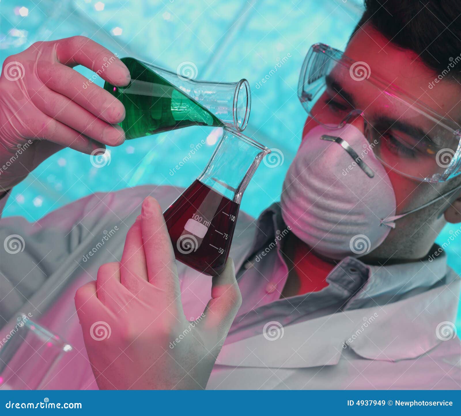 Man in the laboratory stock image. Image of attention - 4937949