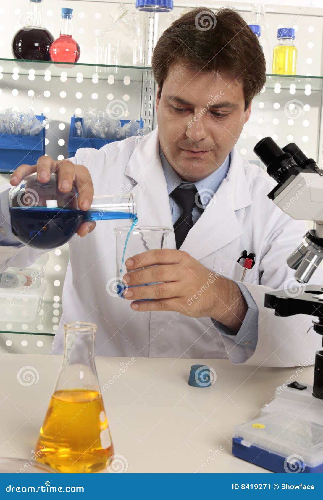 Man in a laboratory stock image. Image of safety, medical - 8419271