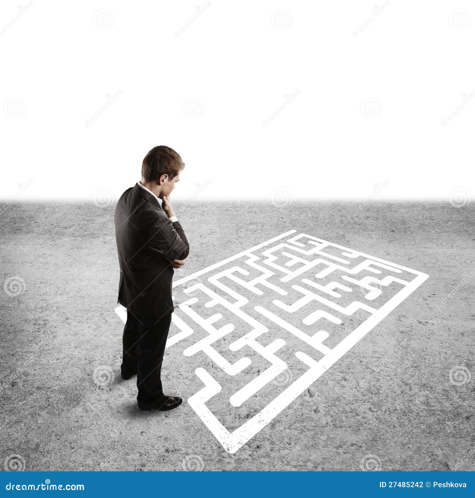 Man and labyrinth stock photo. Image of meeting, human - 27485242