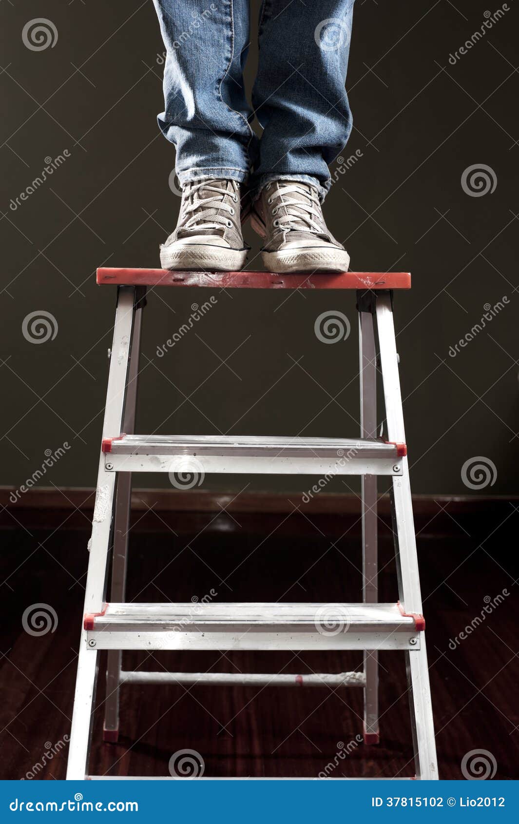 Man on ladder stock photo. Image of lifestyle, person - 37815102