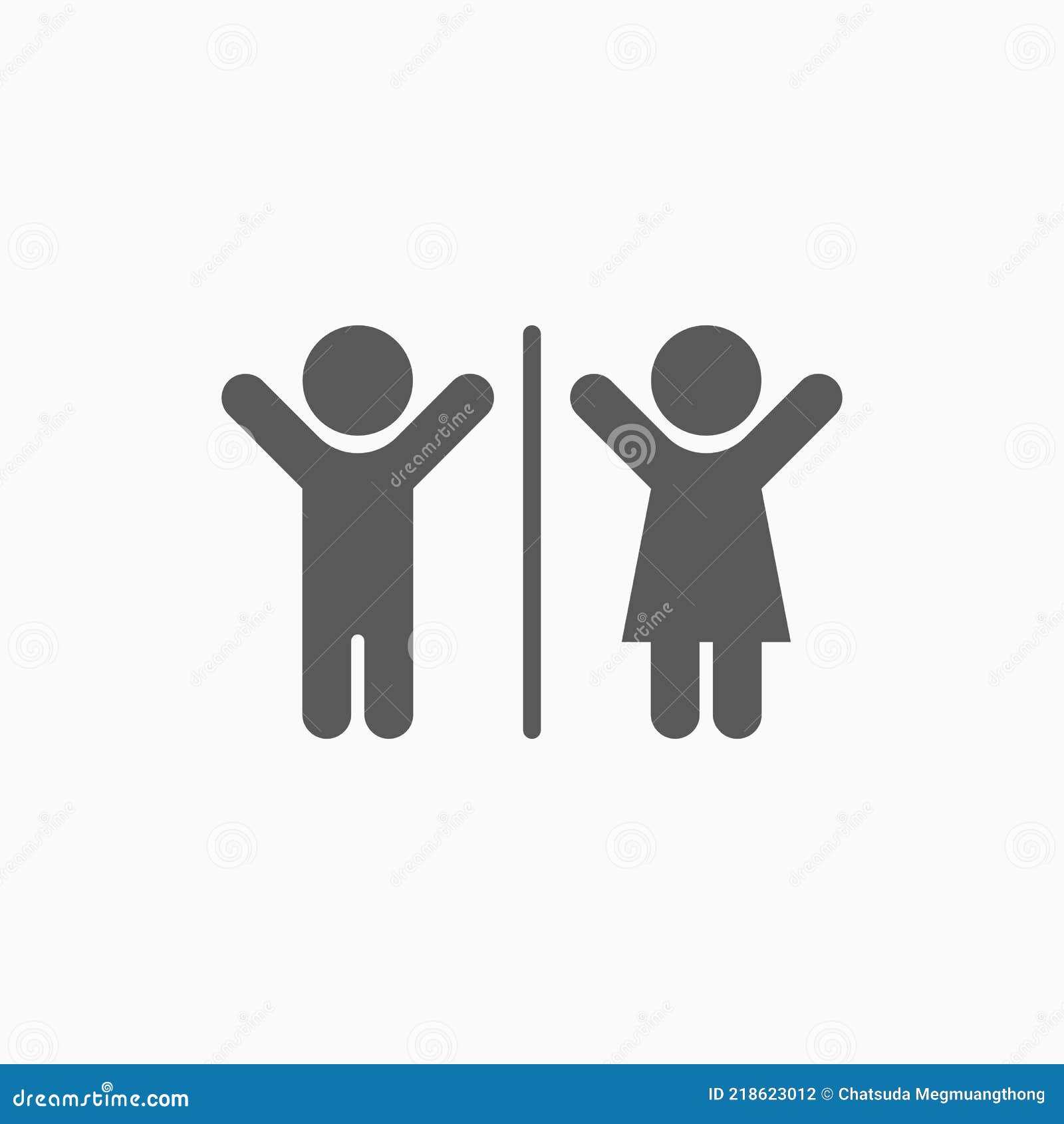 Man And Lady Toilet Icon People Sex Restroom Stock Vector