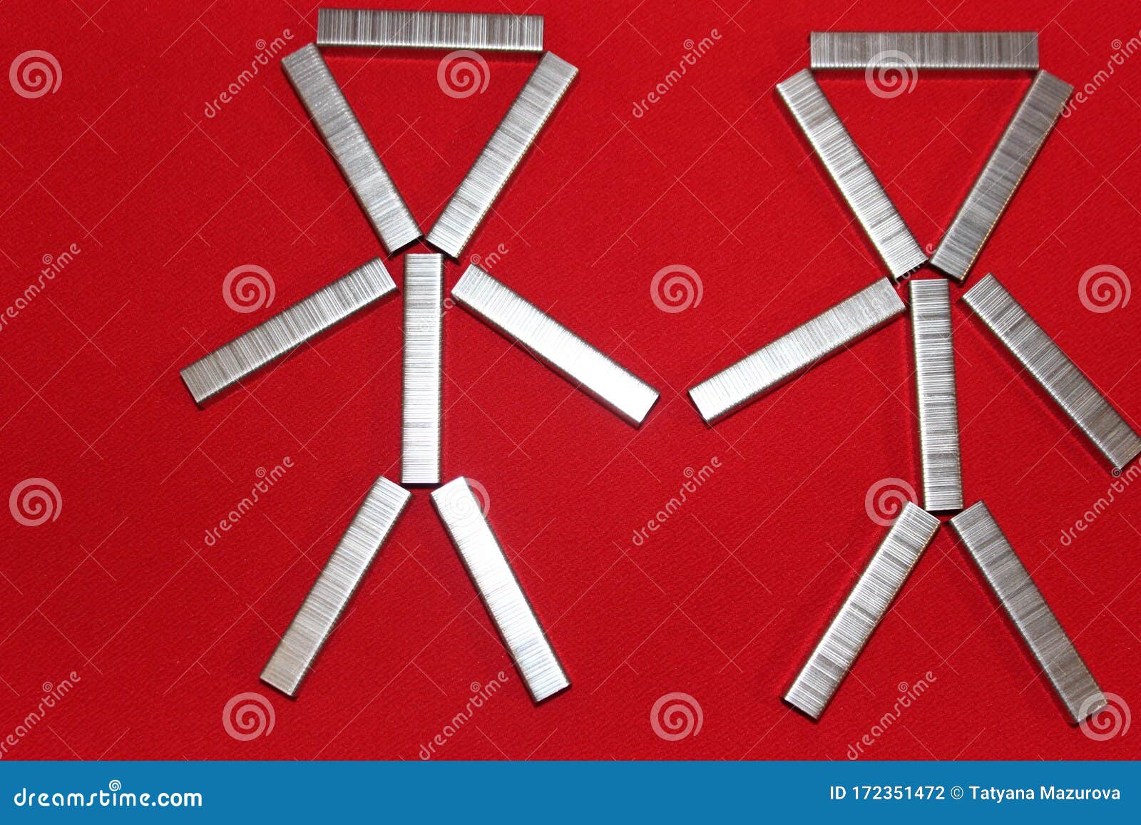 A Man Laid Out of Staples for a Stapler. Figure from Brackets on a ...