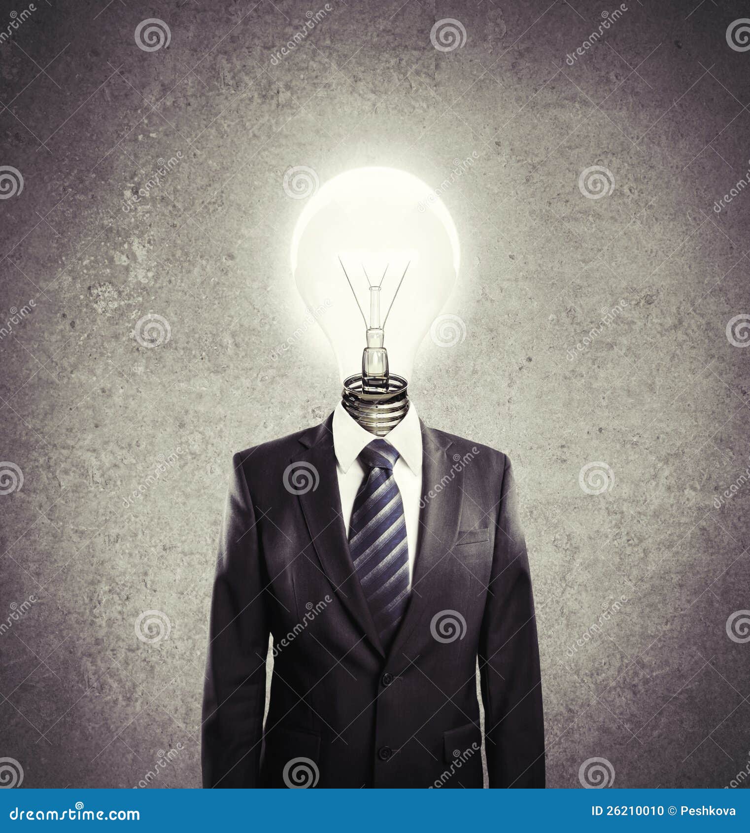 Man lamp-head stock photo. Image of costume, creative - 26210010