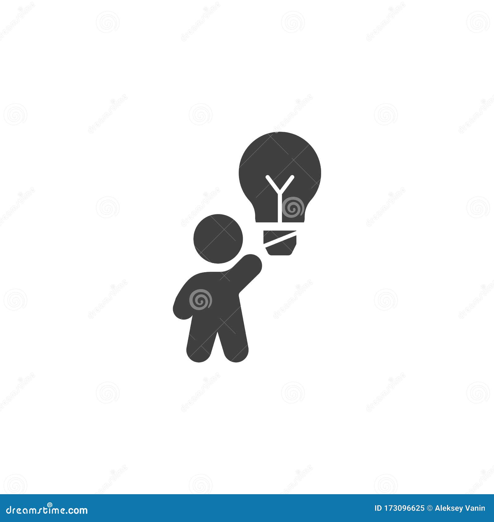 Man and lamp vector icon stock vector. Illustration of single - 173096625