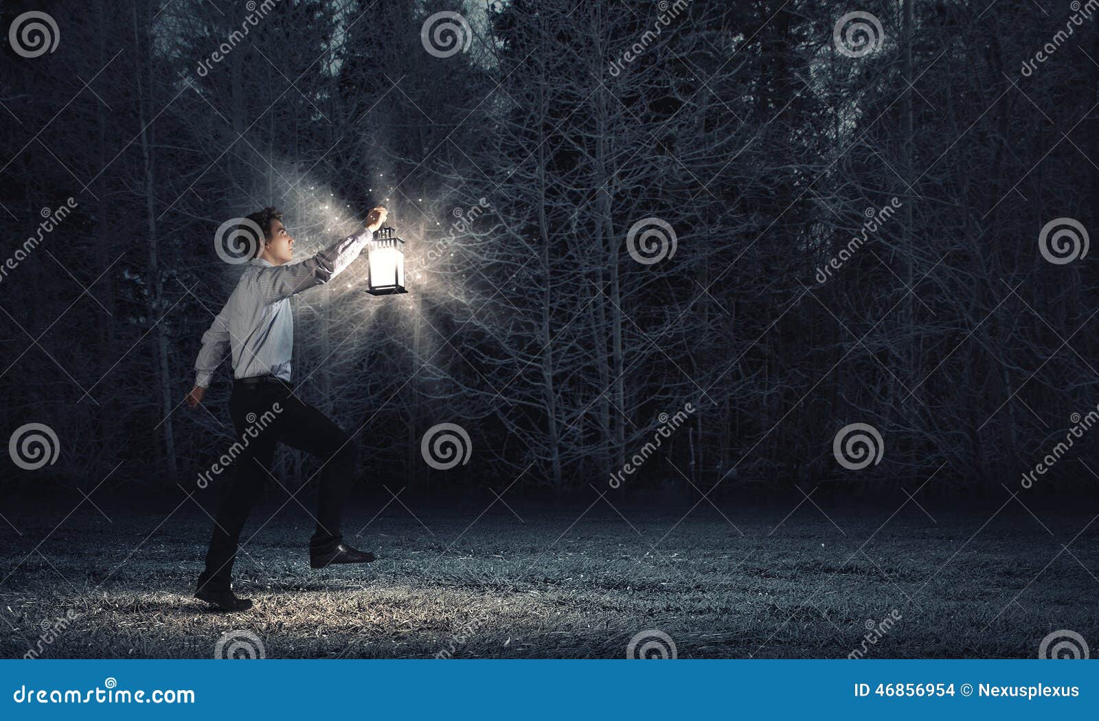 Man with lantern stock photo. Image of opportunity, career - 46856954