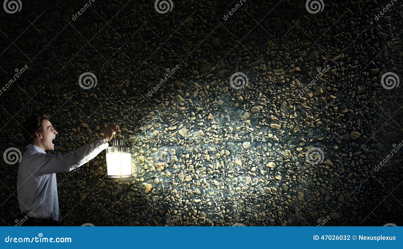 Man with lantern stock photo. Image of glowing, education - 47026032