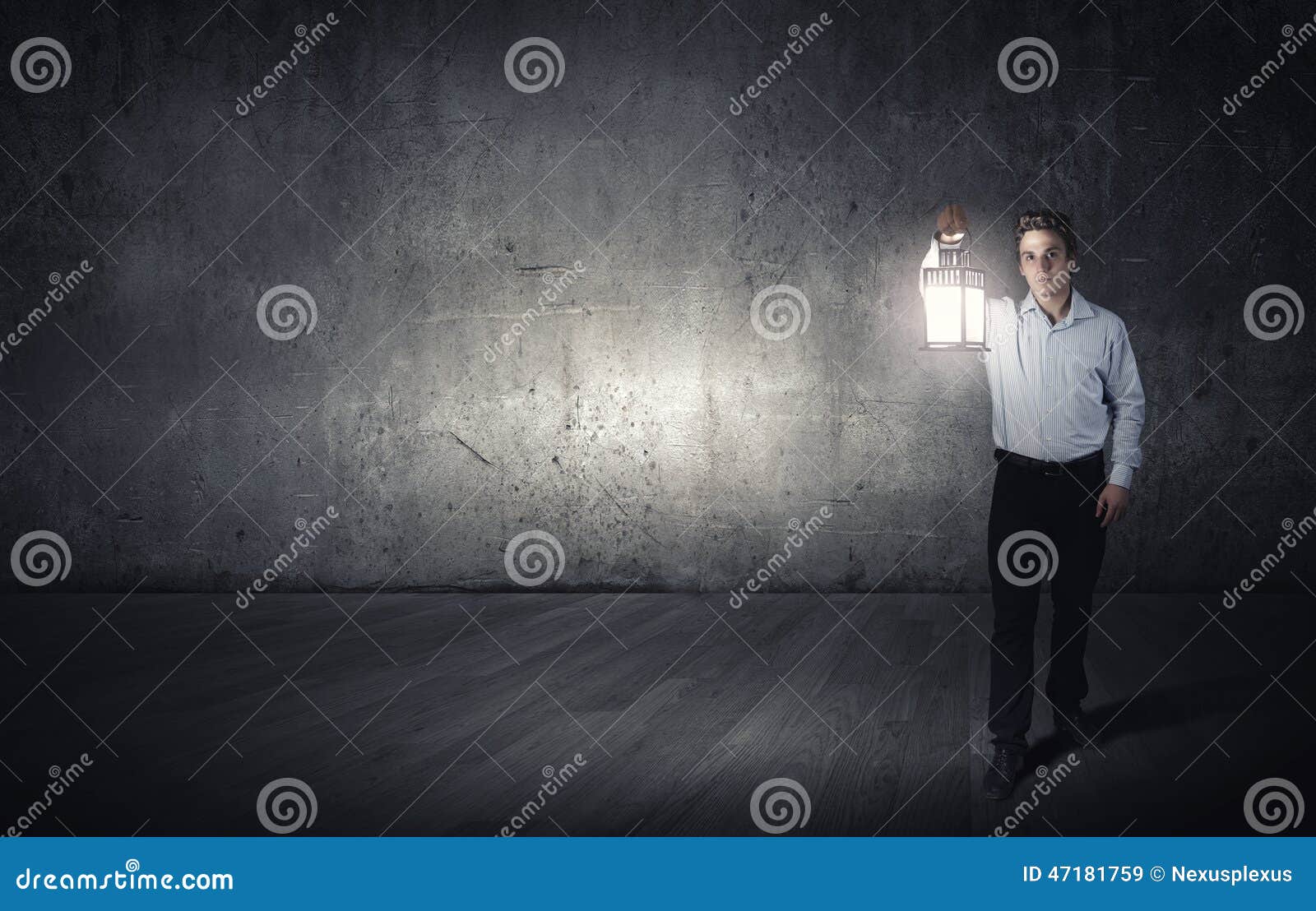 Man with lantern stock image. Image of outdoor, courage - 47181759