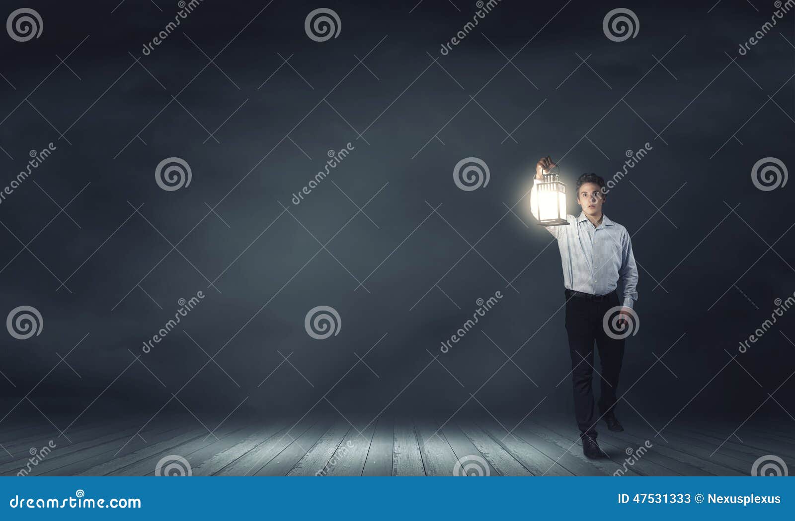 Man with lantern stock image. Image of businessman, leader - 47531333