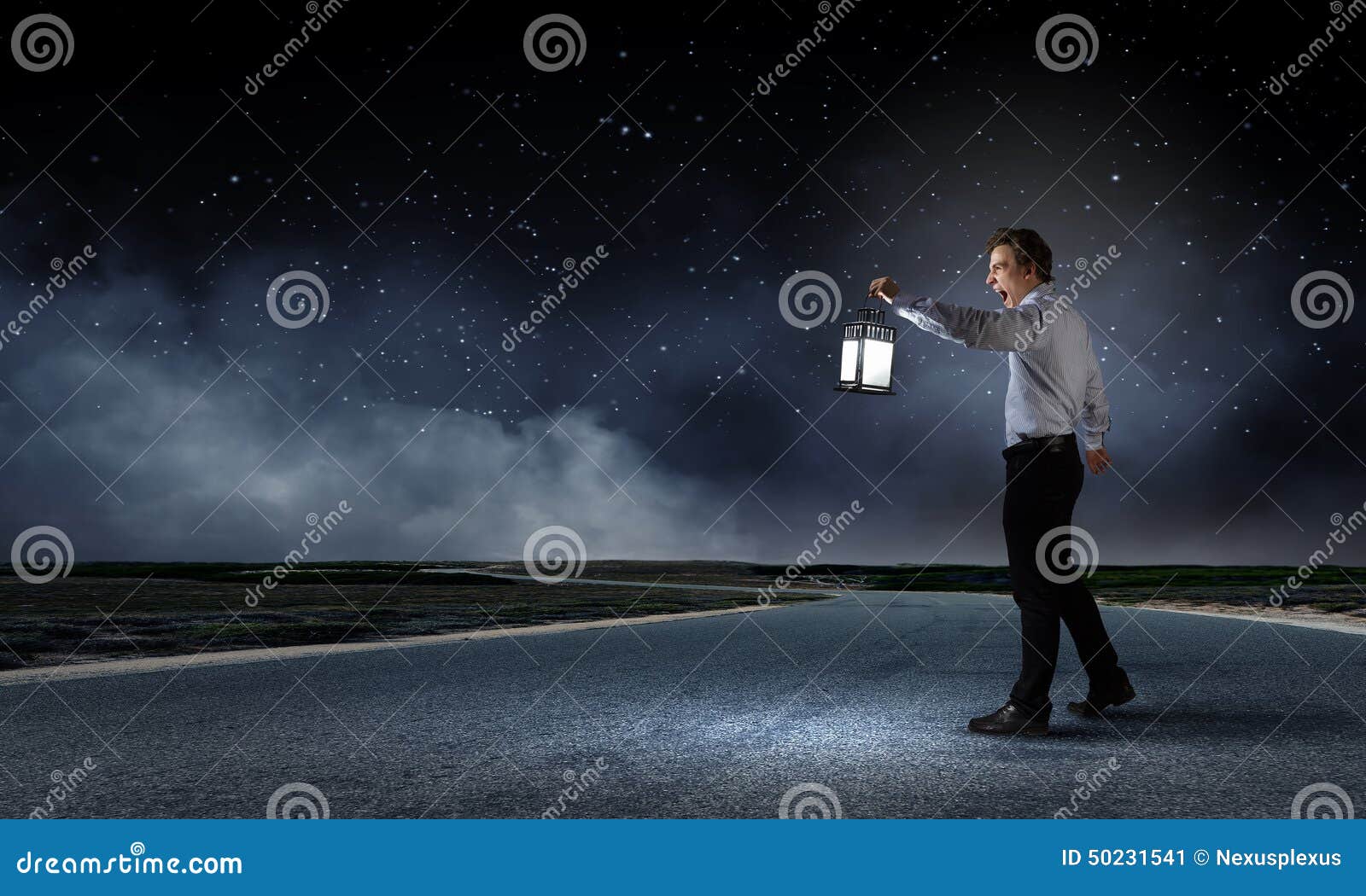 Man with lantern stock image. Image of business, inspiration - 50231541