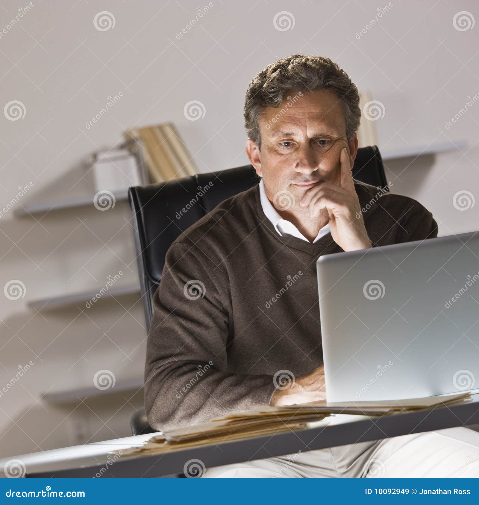 Man on Laptop stock image. Image of caucasian, white - 10092949
