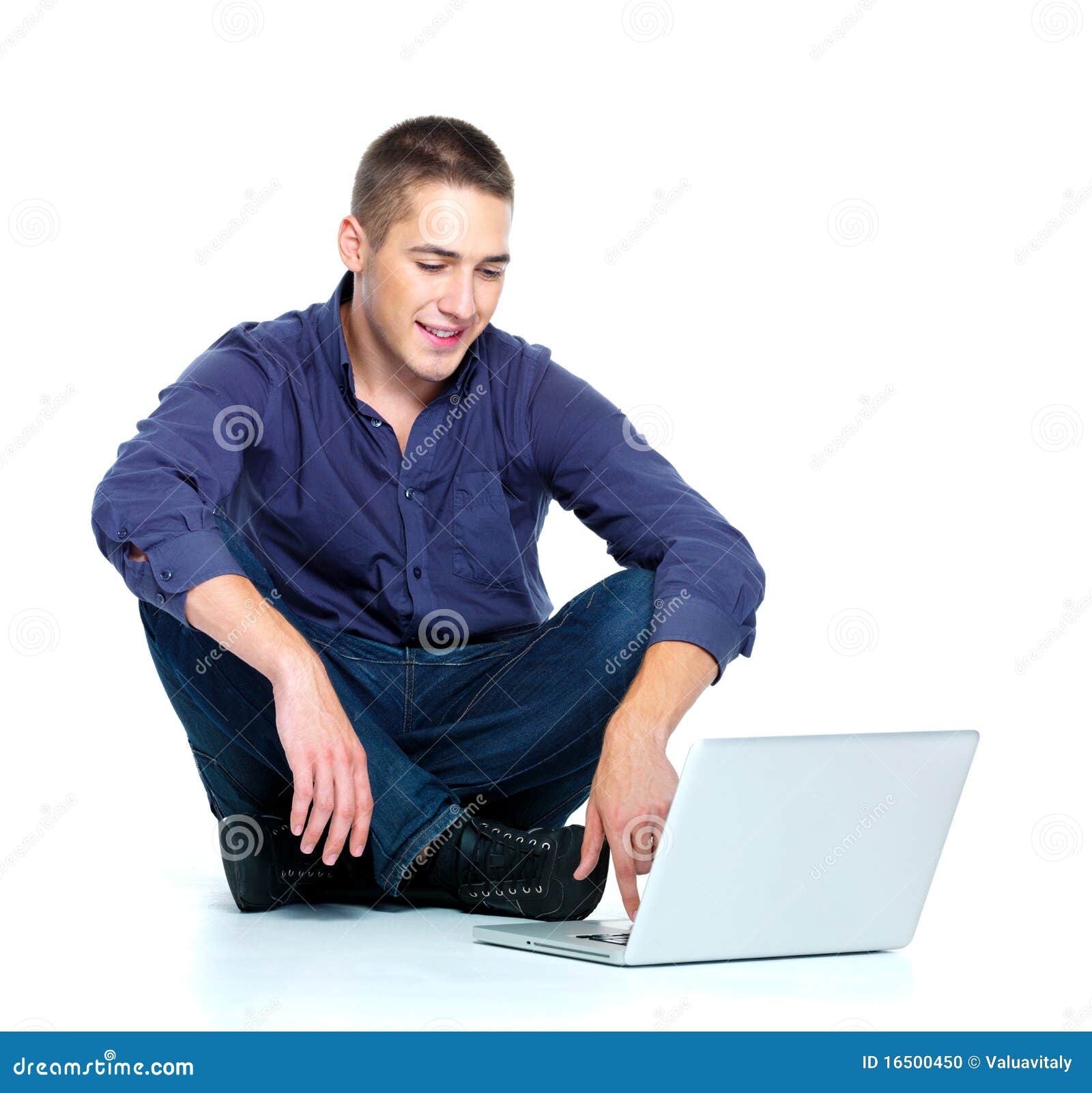 Man with laptop stock photo. Image of beautiful, communication - 16500450