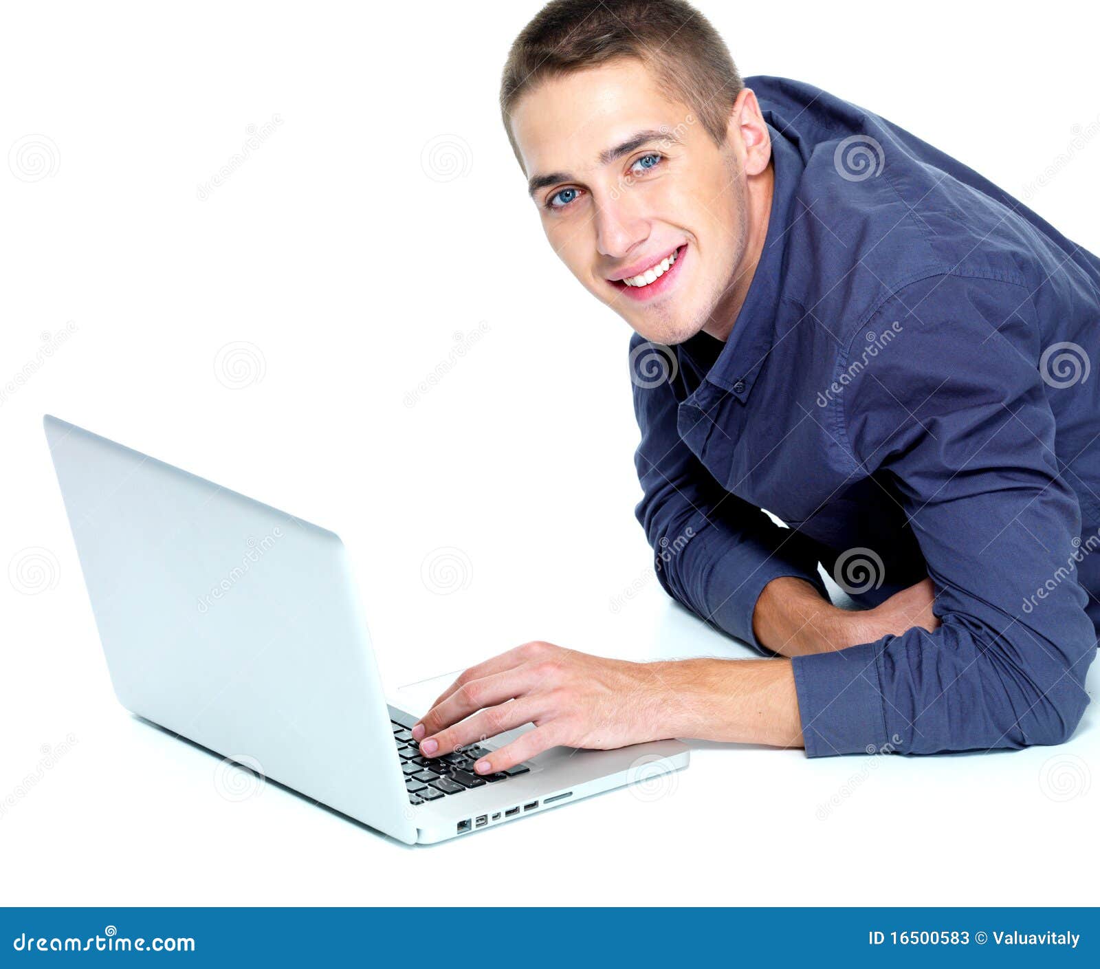 Man with laptop stock image. Image of space, adult, happy - 16500583