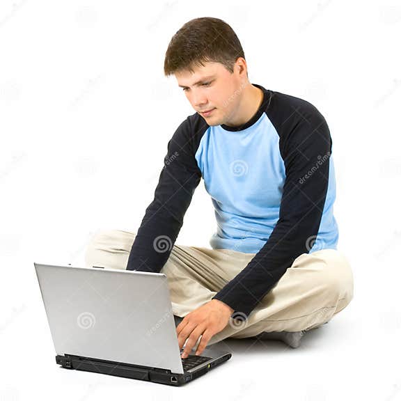 Man with laptop stock image. Image of business, working - 5648677