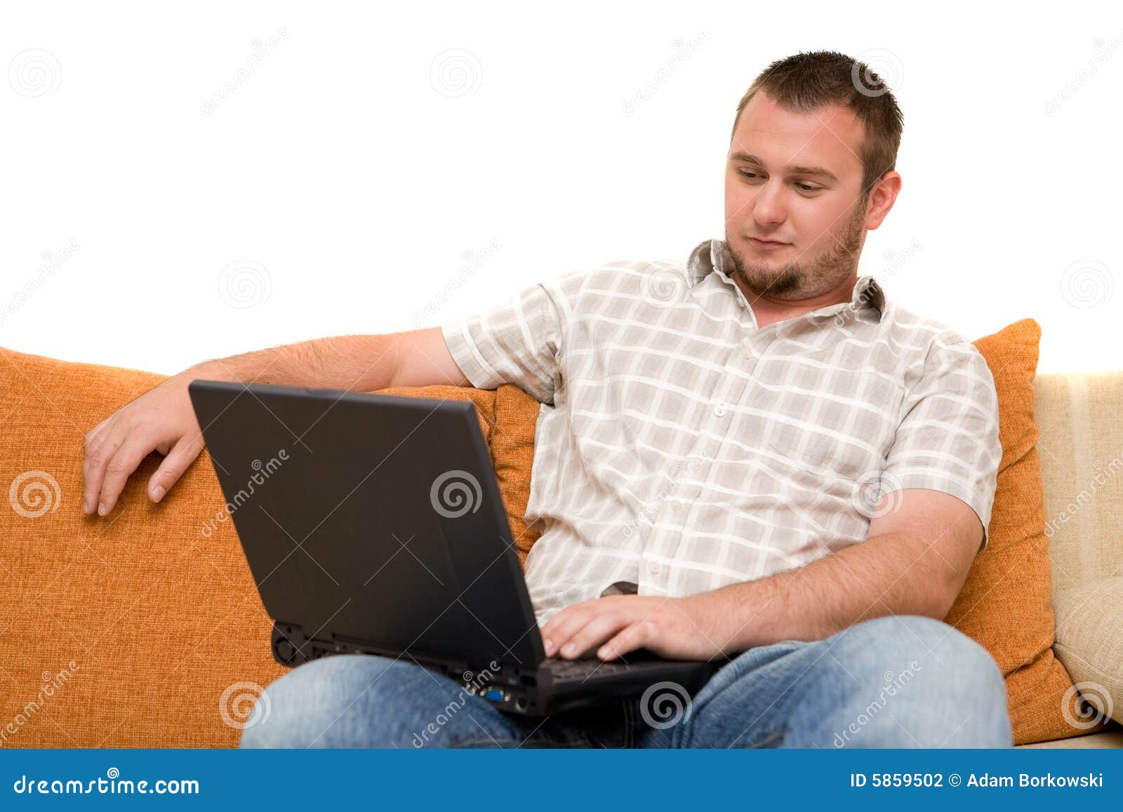 Man with laptop stock photo. Image of office, home, people - 5859502