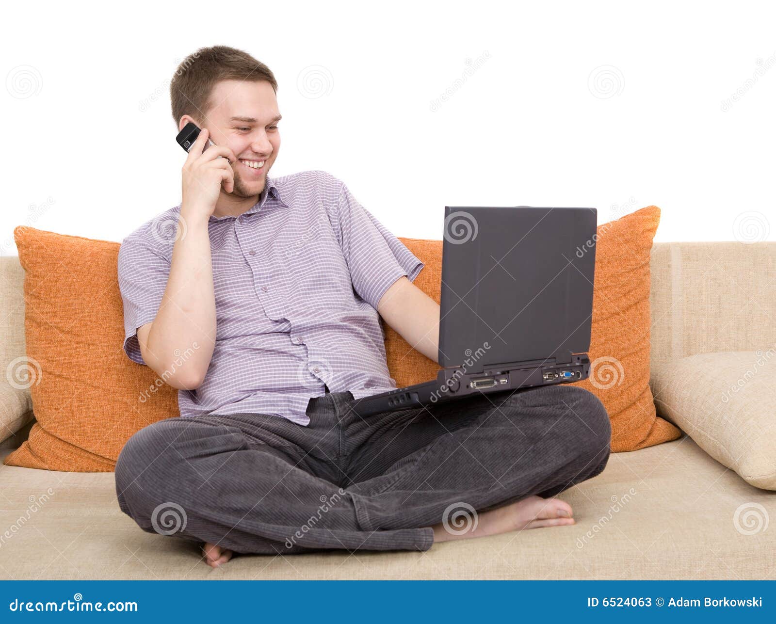 Man with laptop stock image. Image of businessman, leisure - 6524063