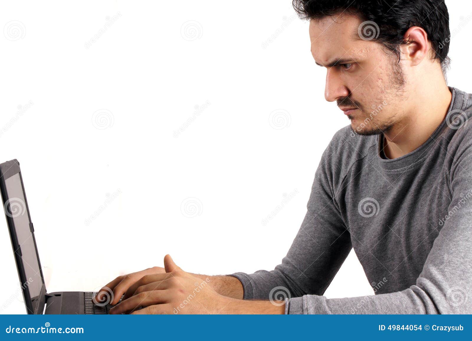 Man with laptop stock photo. Image of male, occupation - 49844054