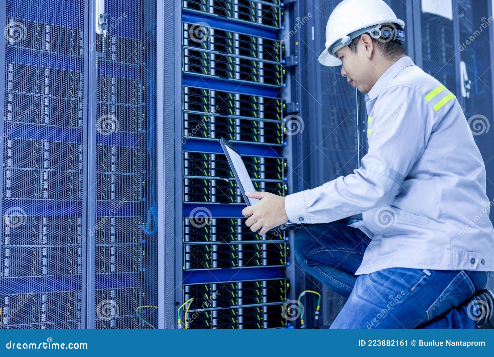 Racks With Servers Are Installed In The Server Room Of The Data Center ...
