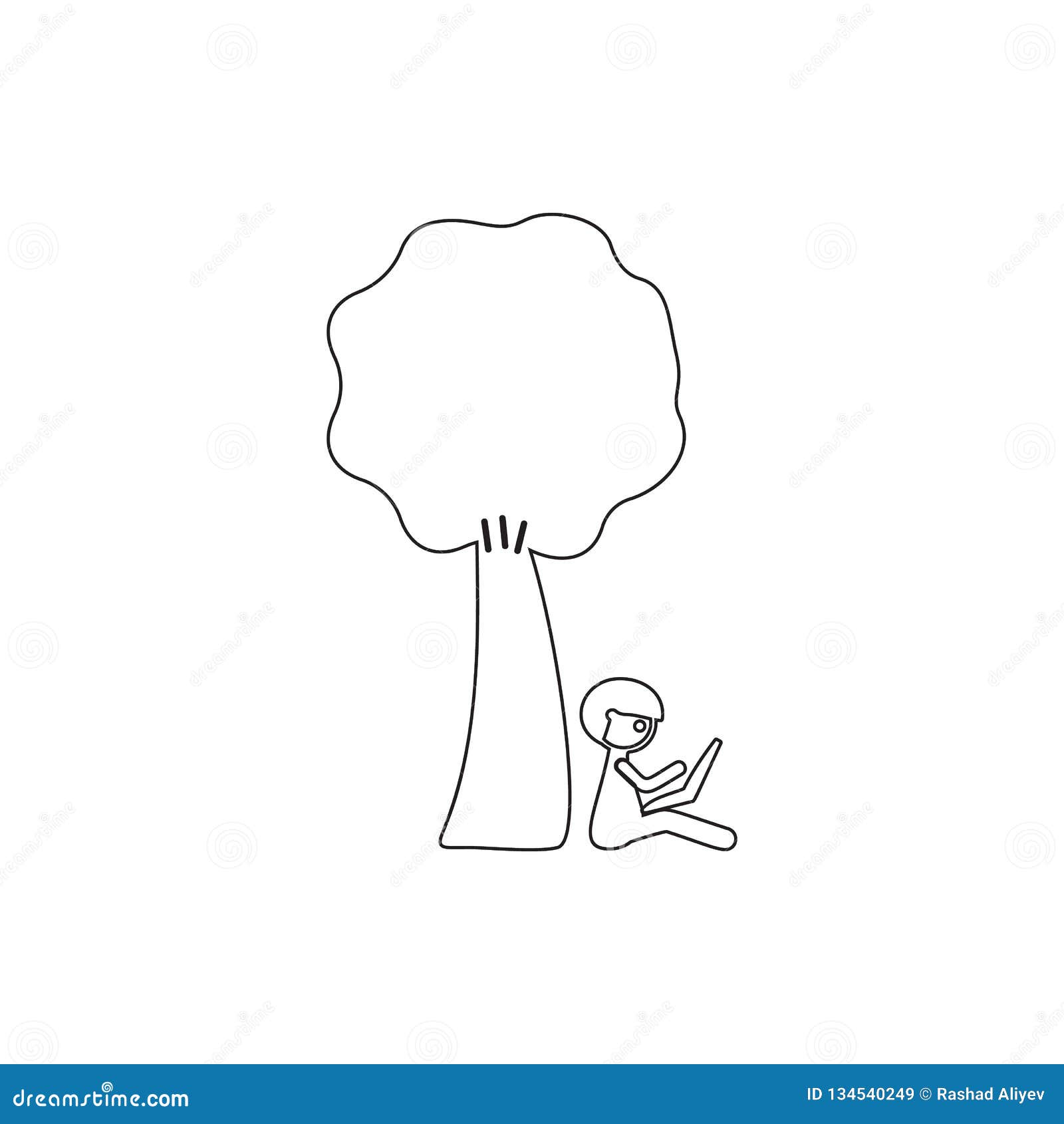 Man Laptop Under Tree Stock Illustrations – 91 Man Laptop Under Tree ...