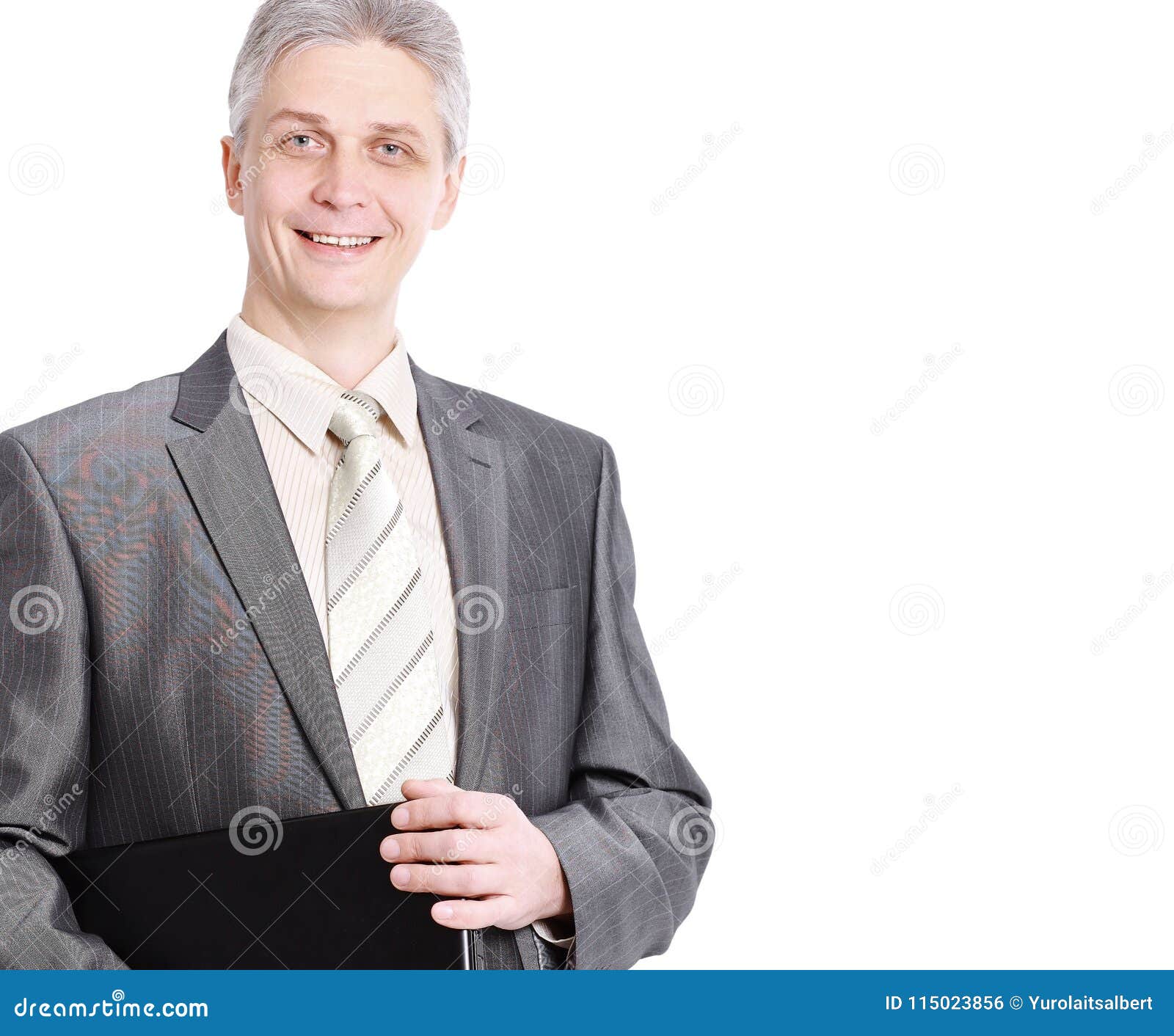 Man with Laptop on a White Background Stock Photo - Image of people ...
