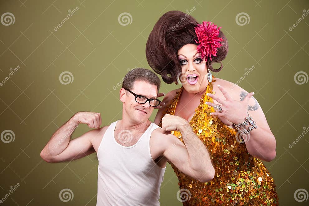 Man with Large Drag Queen stock image. Image of drag - 19963263