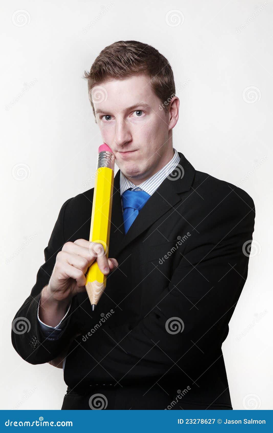 Man with large pencil stock image. Image of businessman - 23278627 Man with large pencil stock image. Image of businessman - 23278627