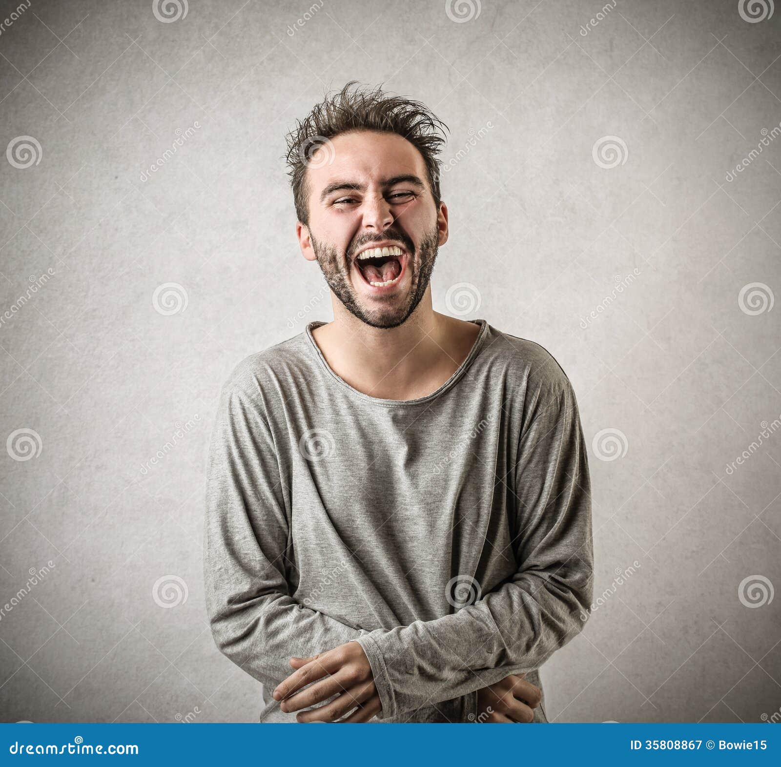 Man laughing stock image. Image of scream, laugh, success - 35808867