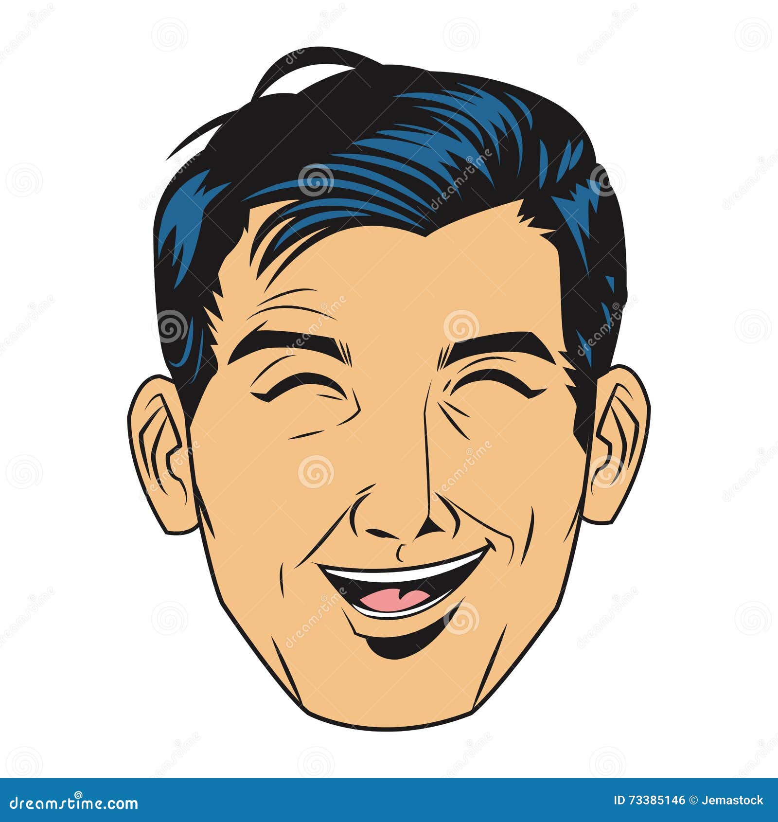 Man laughing icon stock illustration. Illustration of person - 73385146