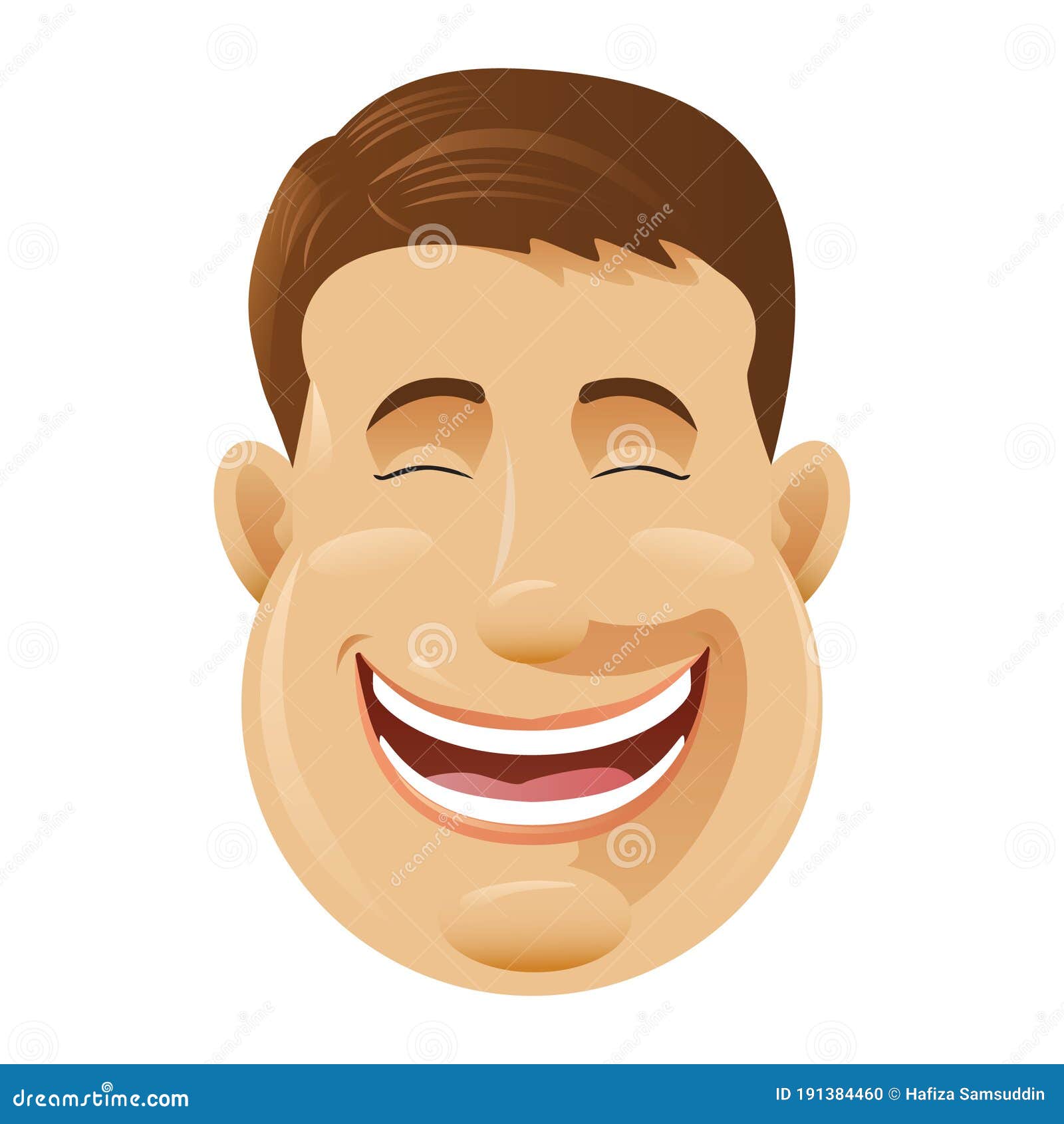 Man Laughing. Vector Illustration Decorative Design Stock Vector ...