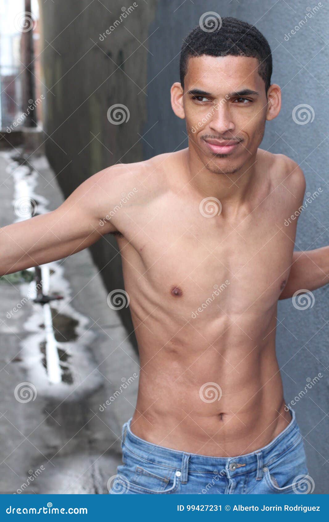 Man with a Lean Body Type Posing Stock Image - Image of candy, erotica ...