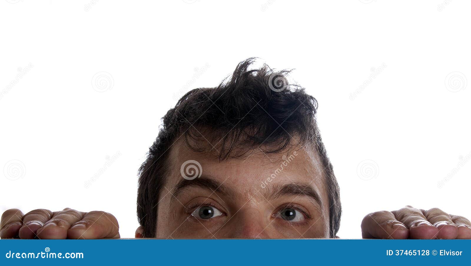 Man Leaning Out To the Frame Stock Photo - Image of bust, lean: 37465128