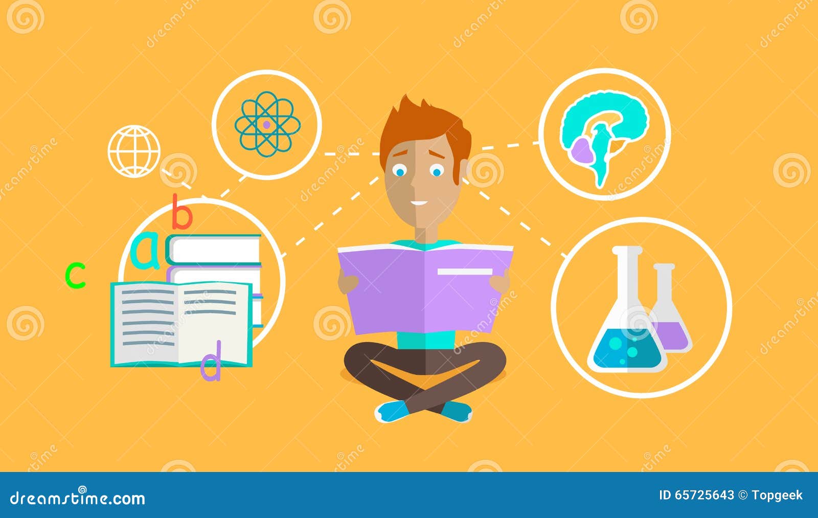 Man Learning Ability Concept Design Stock Vector - Illustration of ...