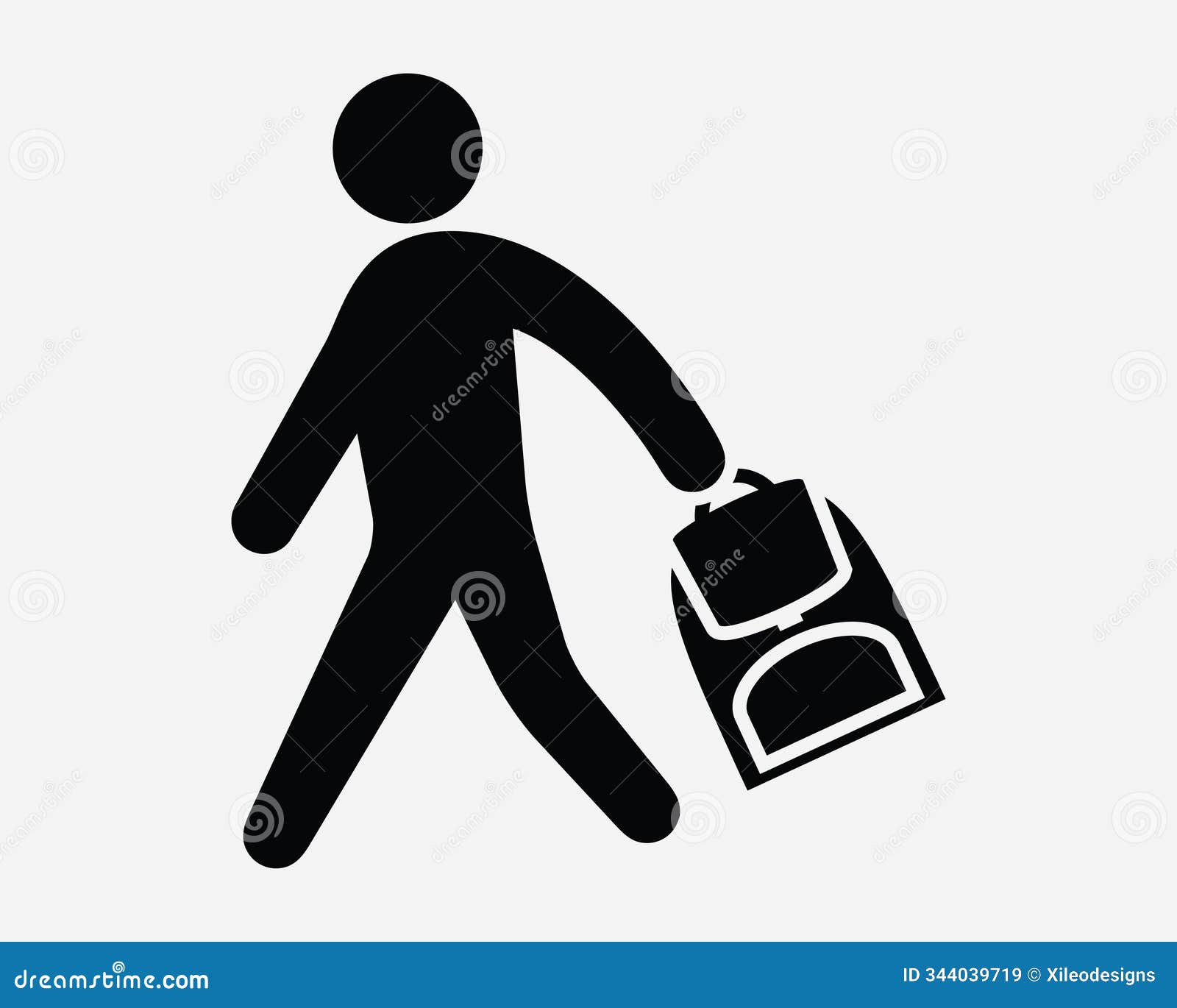 Man Leaving for Work Bag Baggage Student Schoolbag School Leave Walk ...