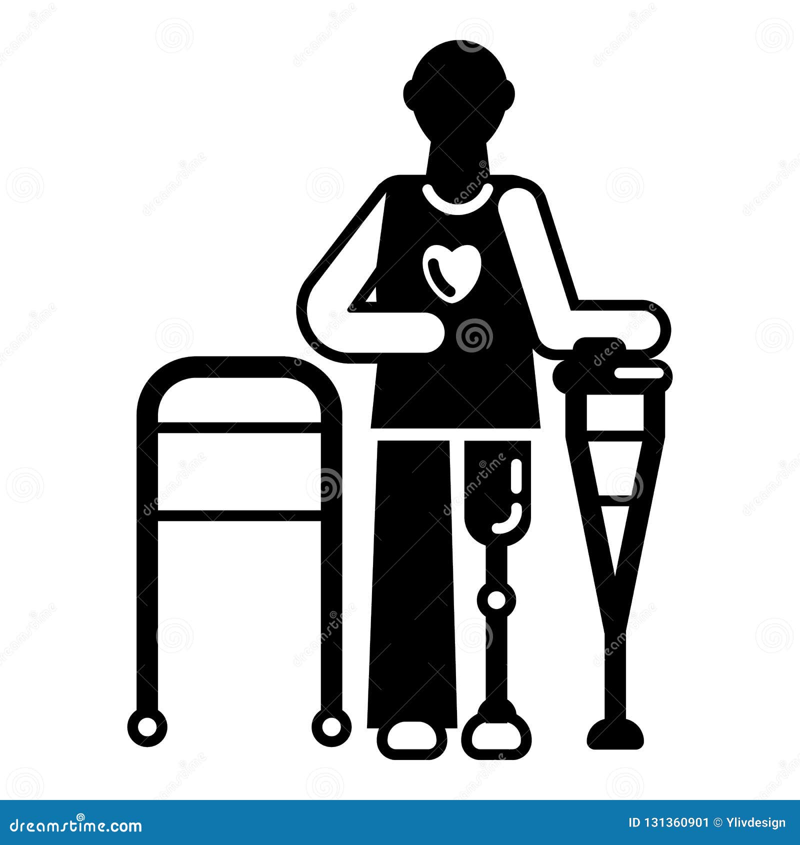Leg Prosthesis Icon In Simple Style Cartoon Vector | CartoonDealer.com ...